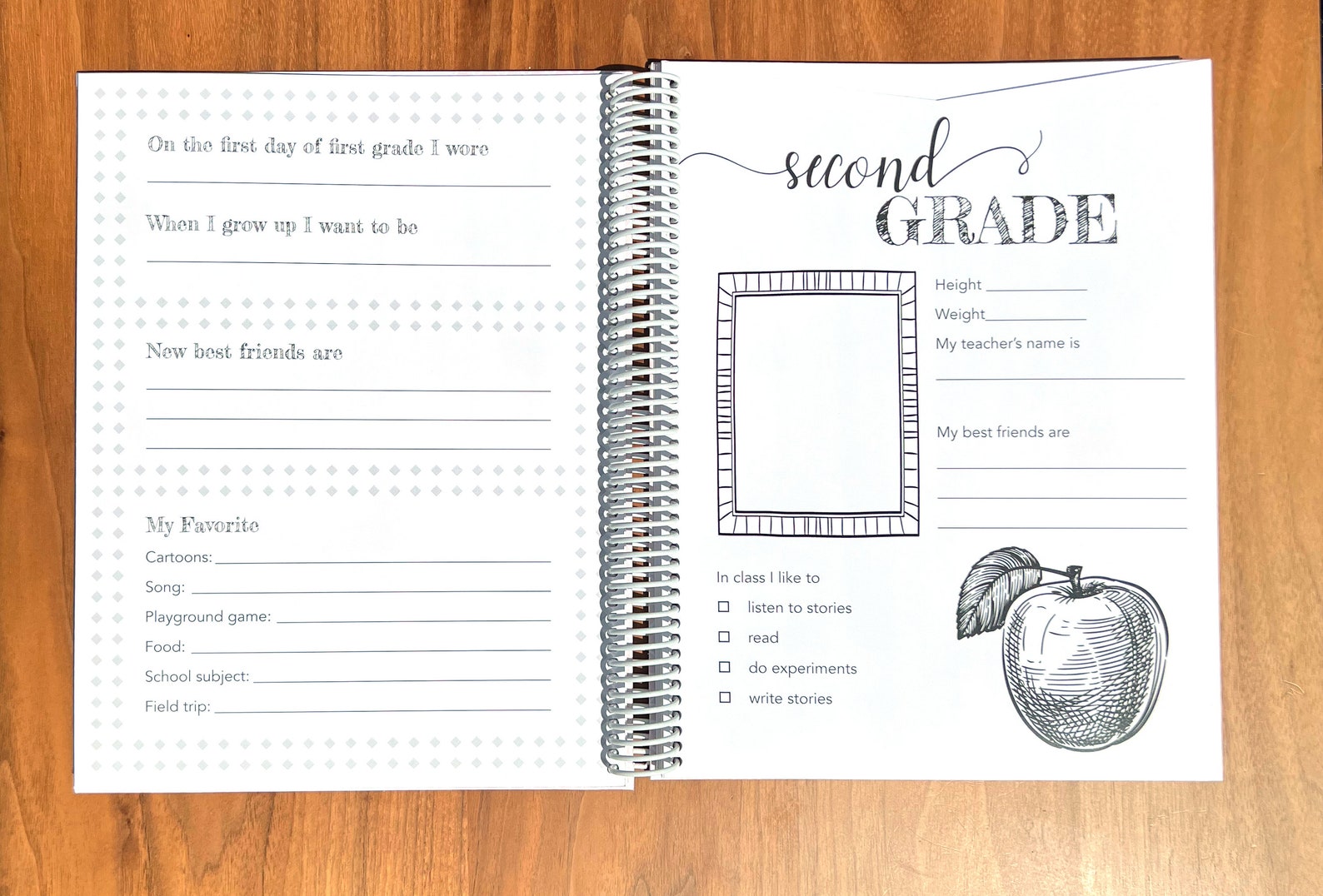 School Days Memory Book With Full Pockets - Etsy