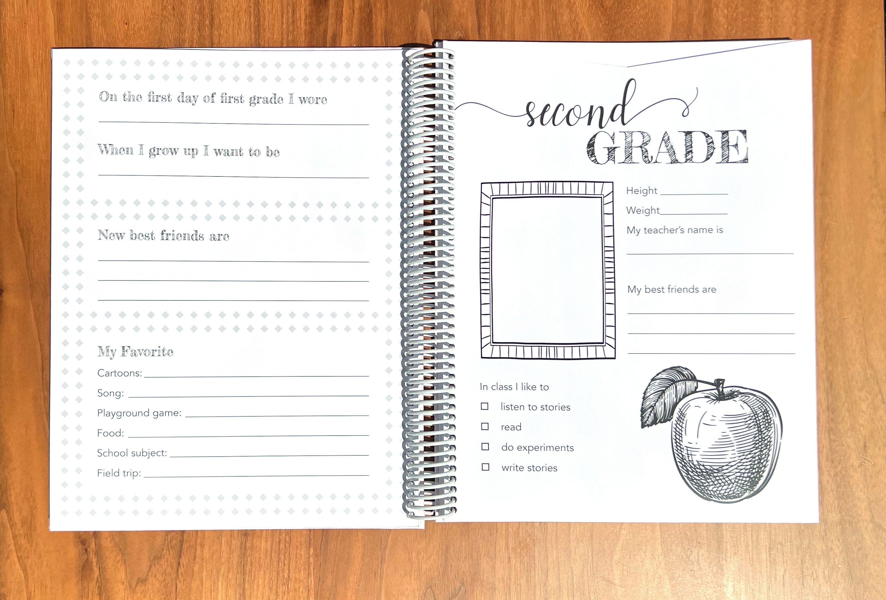 School Days Memory Book With Full Pockets - Etsy