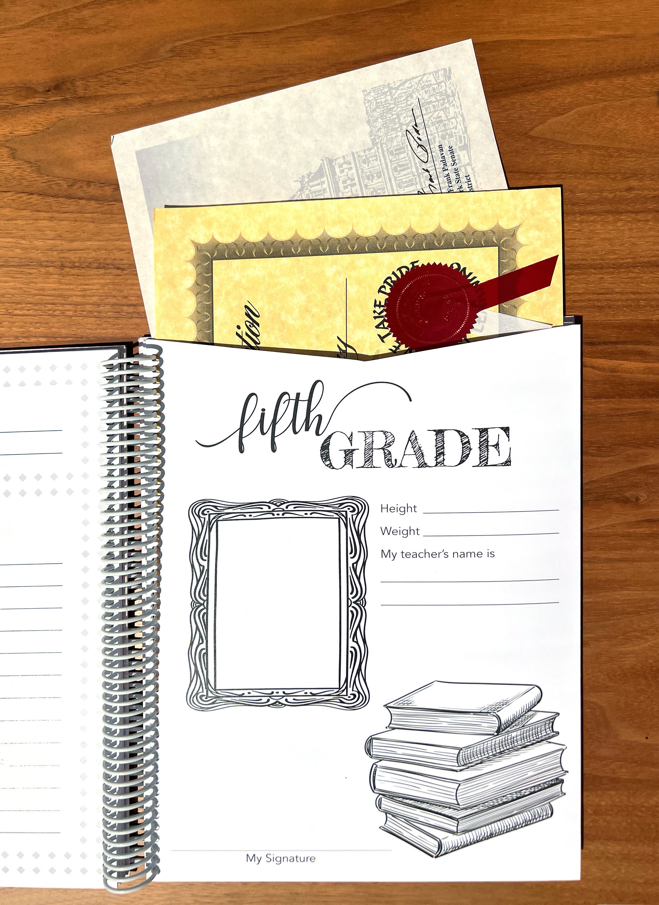 School Days Memory Book With Full Pockets - Etsy