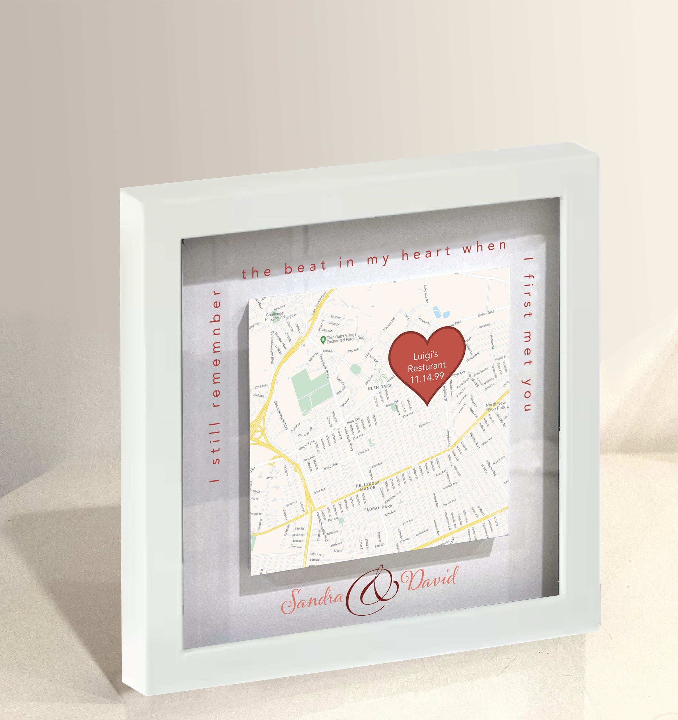 Custom 3D Where We Met Map With Frame - Etsy