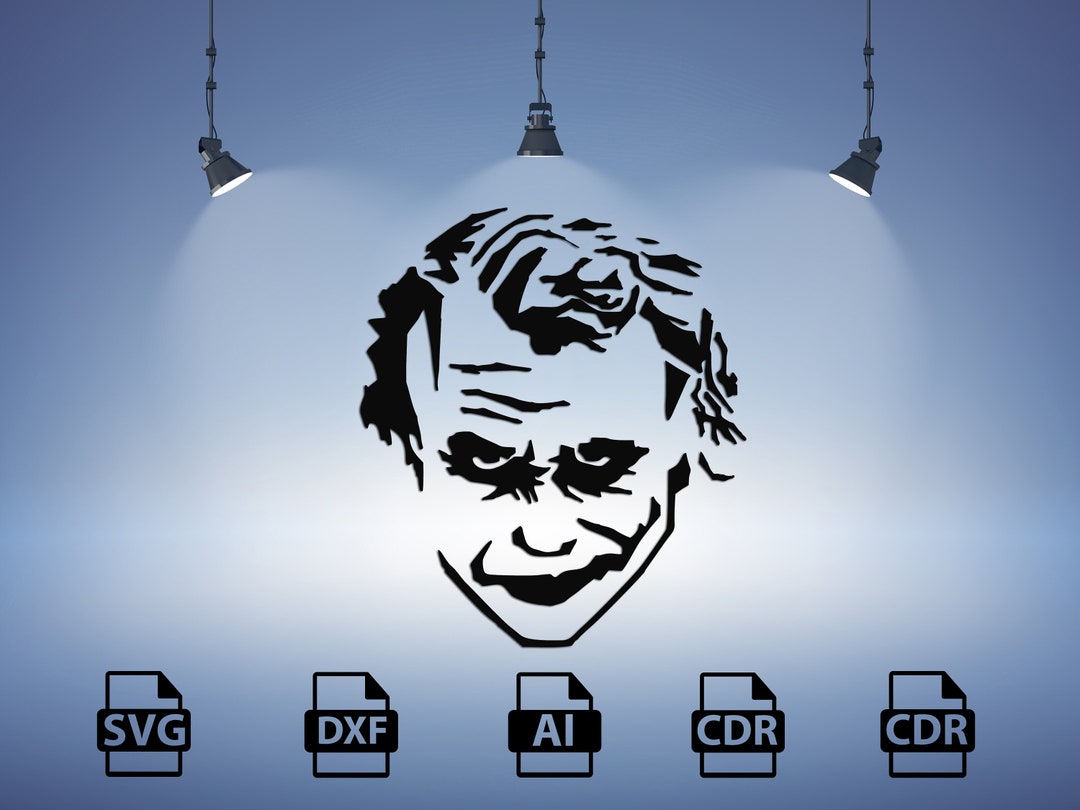 Buy Joker Laser Cut Svg Dxf File Wall Sticker Pdf Silhouette Online in ...