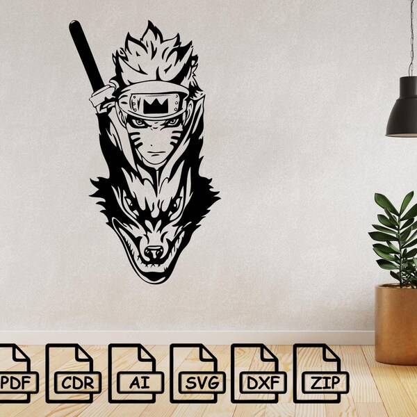 Anime Silhouette Art - Etsy