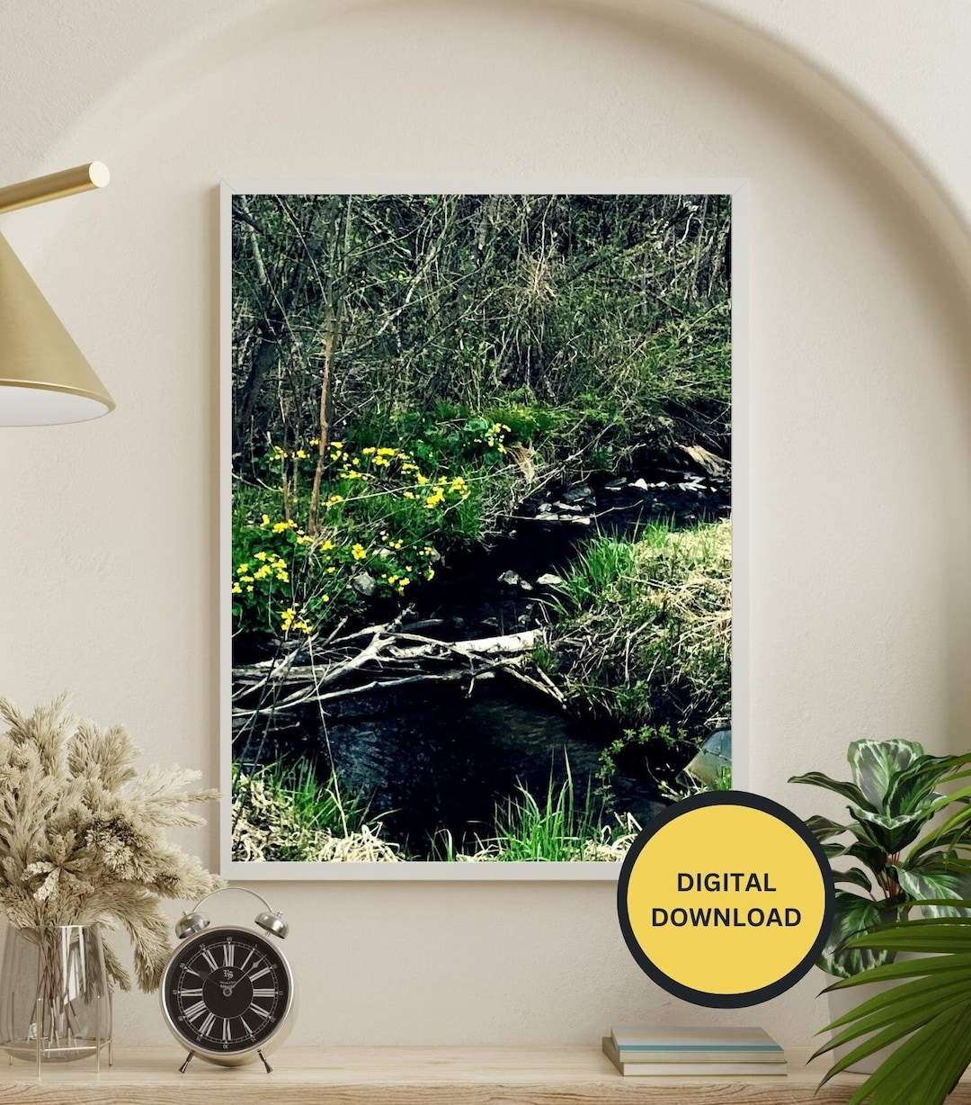 Country Stream Wall Decor -natures Stream Instant Download - Flowers ...