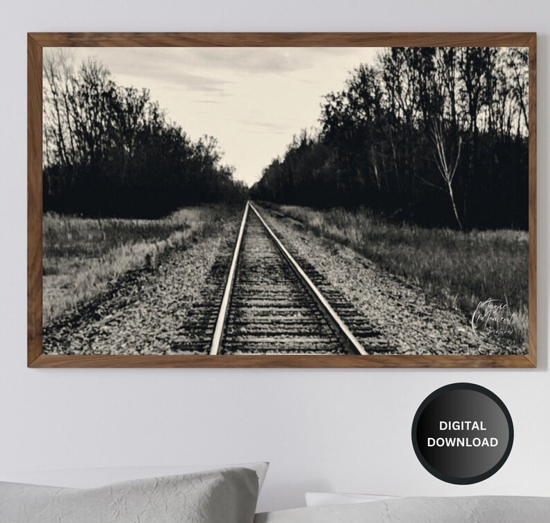 Railroad Track-train Printable-railroad Picture-railroad Track ...