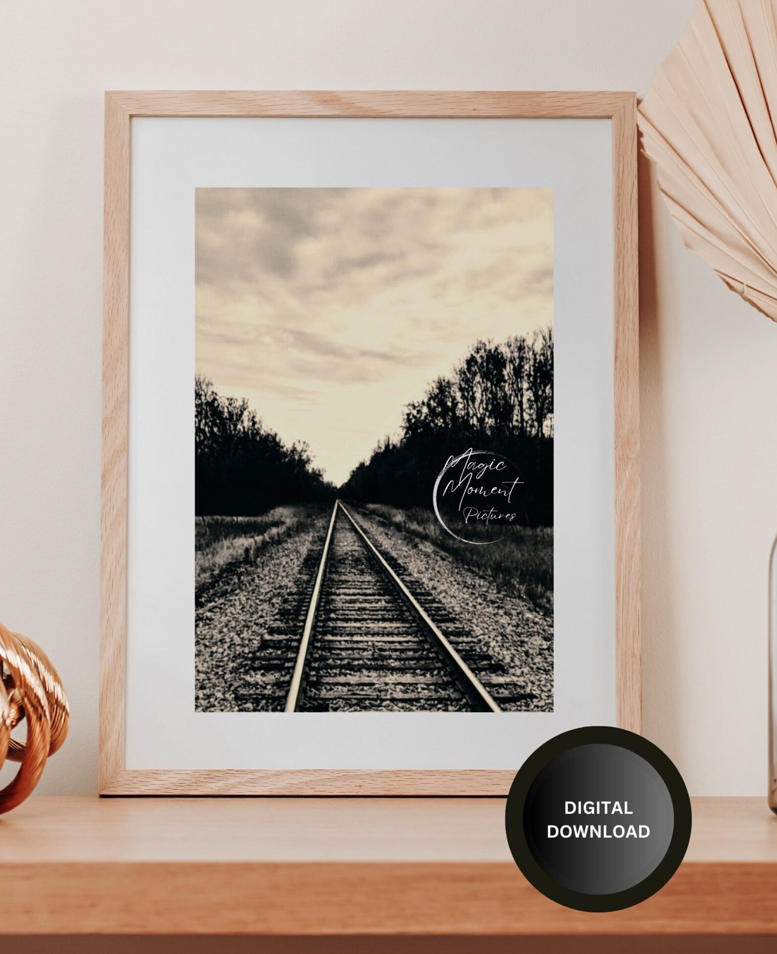 Train Printable - Railroad Track - Printable Train Track -black White ...
