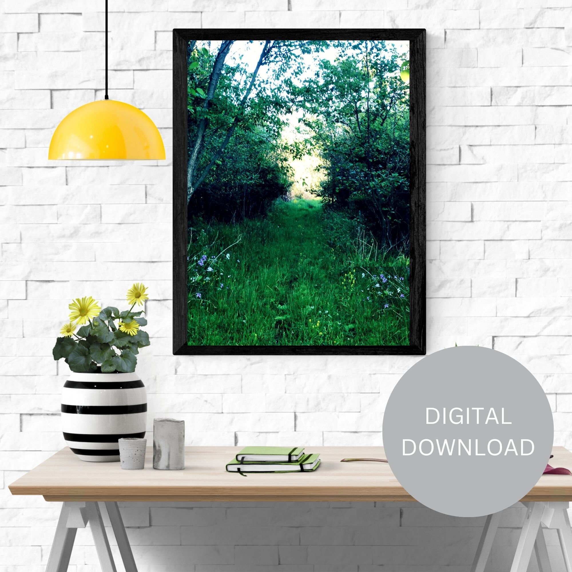 Tree Tunnel - Printable Mystical Forest - Tree Forest Wall Instant ...