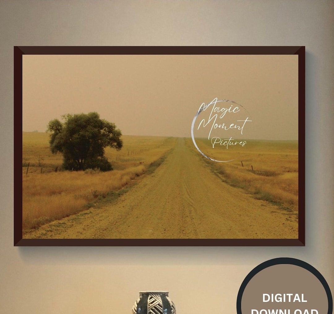 Vintage Gravel Art Gravel Art Old Dusty Road Digital Decor country Road ...