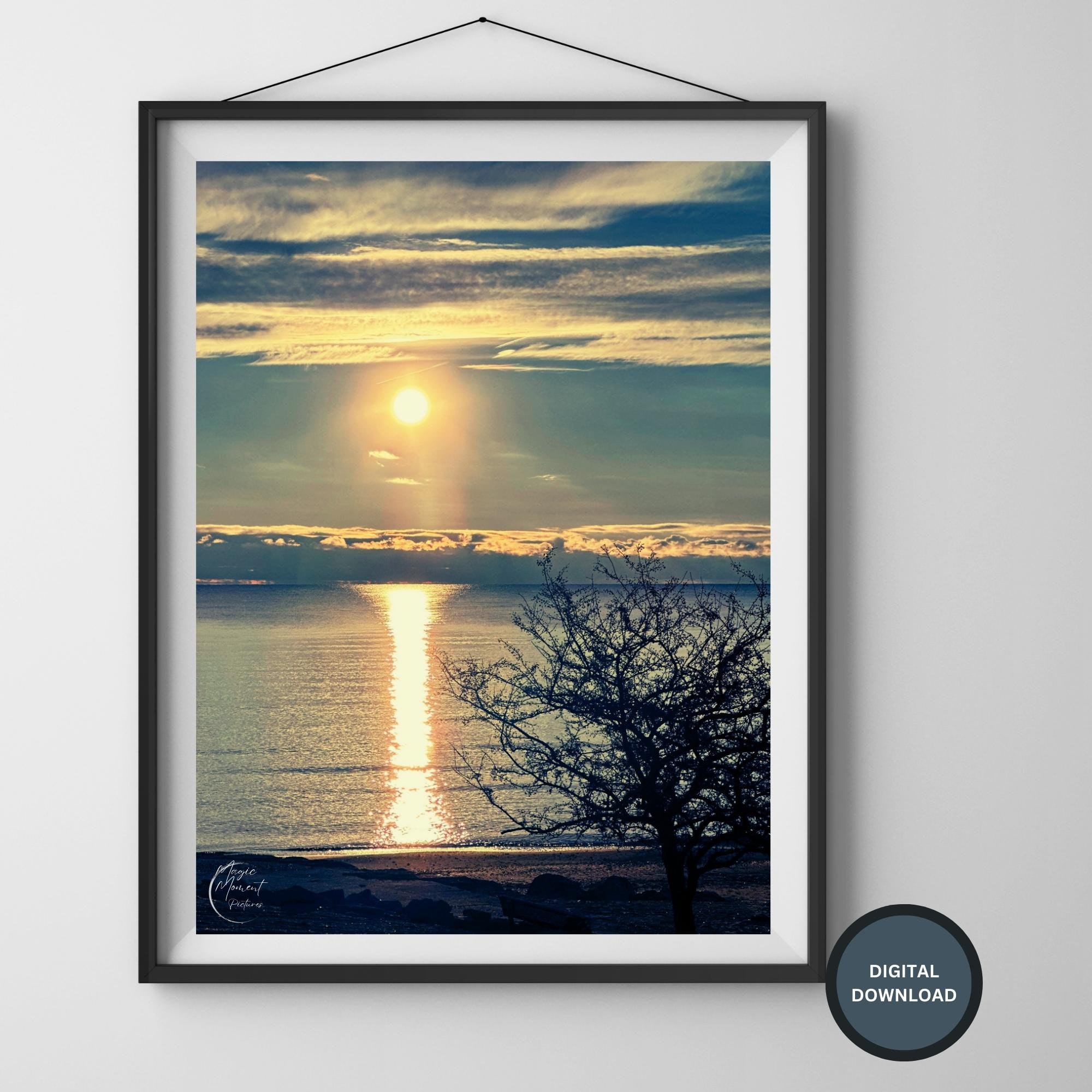 Winter Sunrise Photograph: Algoma Wisconsin Coastal Print (digital ...