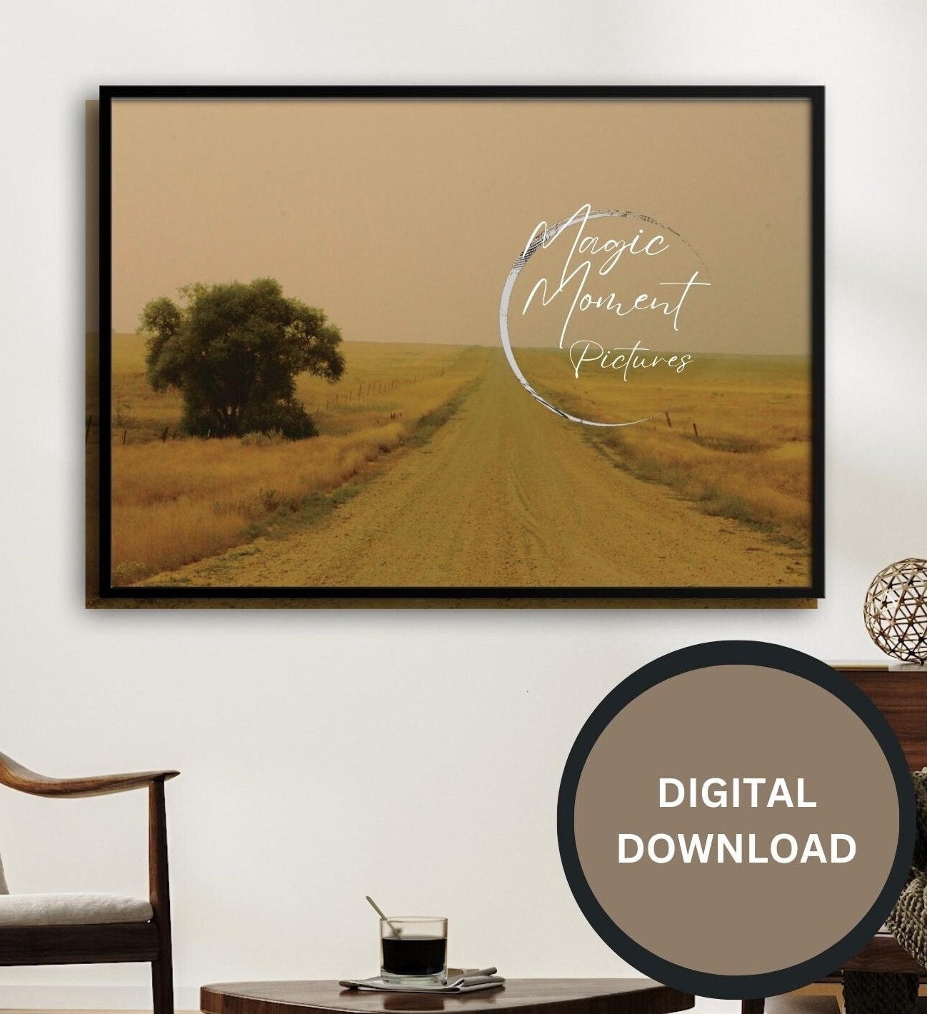 Vintage Gravel Art- Gravel Art - Old Dusty Road Digital Decor -country ...