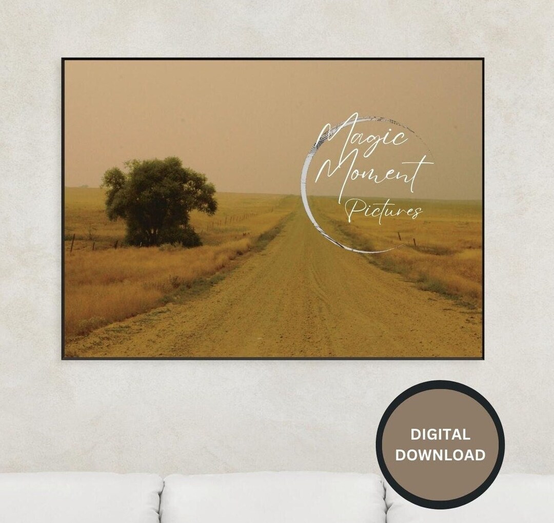Vintage Gravel Art- Gravel Art - Old Dusty Road Digital Decor -country ...