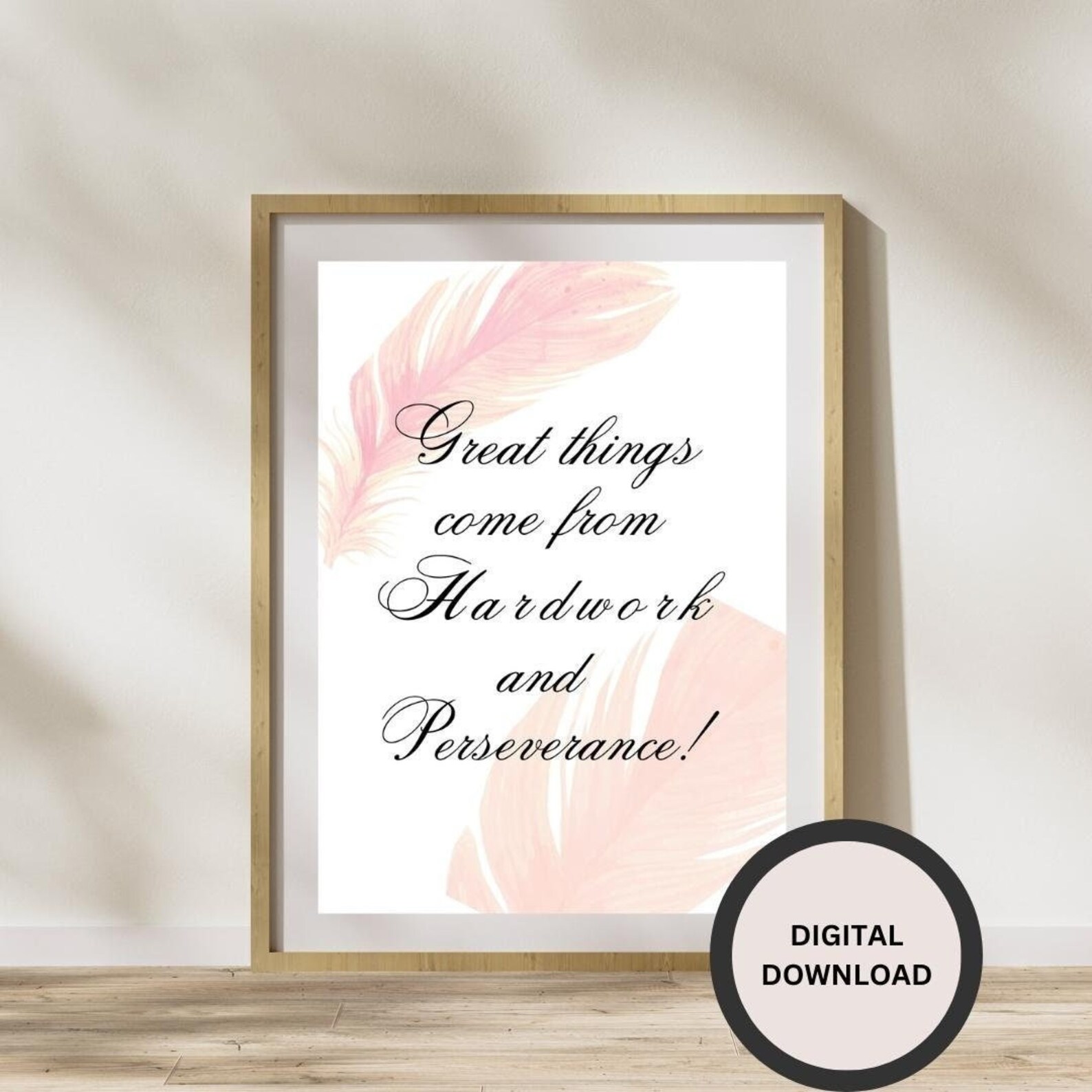Great Things Quote Instant Download -positive Quote Picture-hard Work ...