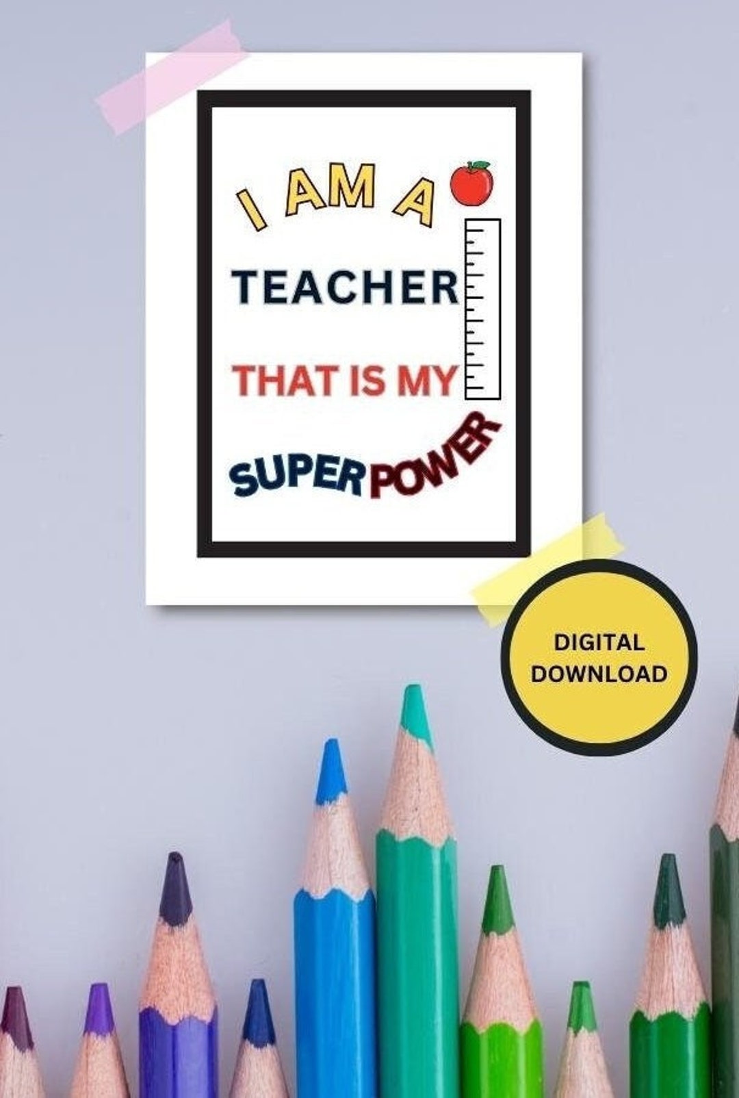 Inspire Teacher Printable Wall - Teacher Superpower Quote - Teaching ...