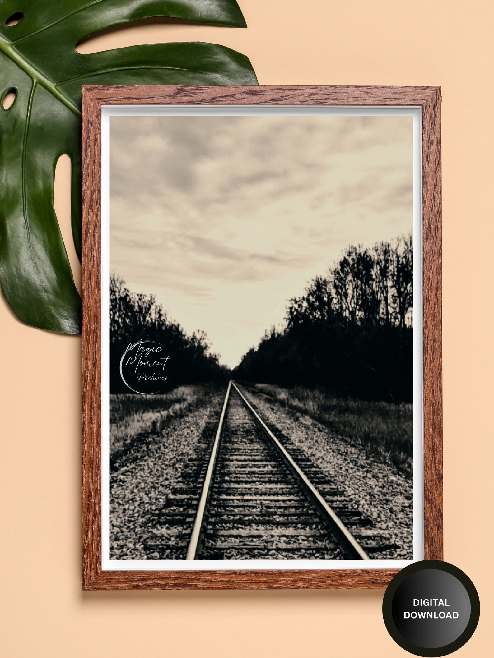 Train Printable - Railroad Track - Printable Train Track -black White ...