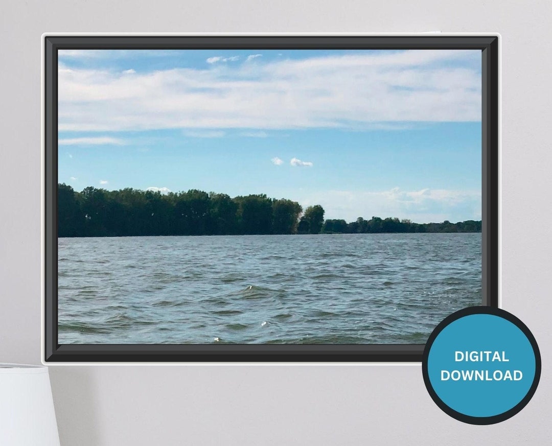 Lake View Photography Print – Scenic Water & Trees (digital Download ...