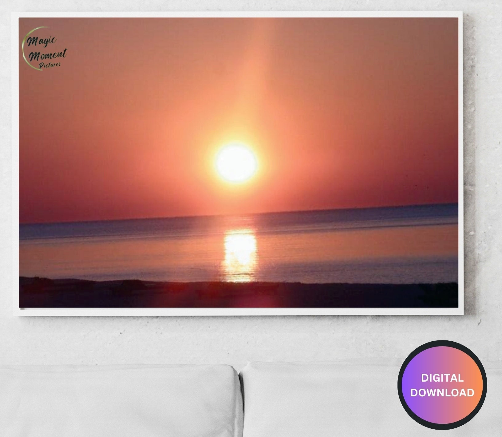 Beach Sunset Printable Sunset Photograph Sunset Digital Download ...