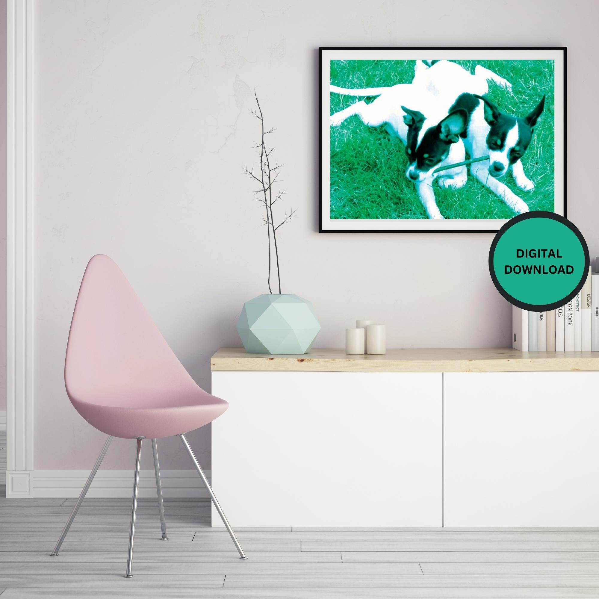 Puppies Cute Printable Puppy Playing Instant Wall Printable - Etsy