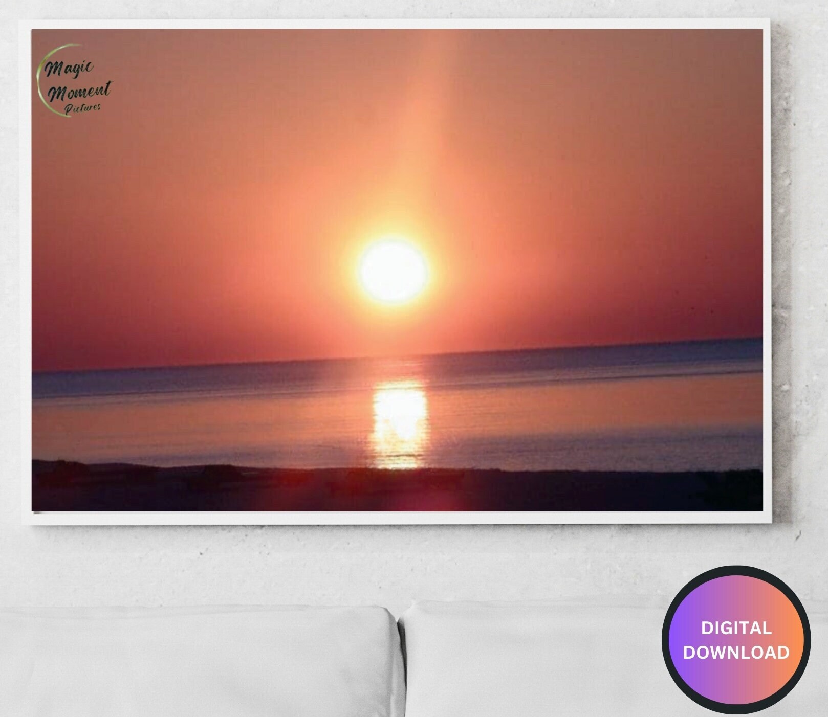 Beach Sunset Printable Sunset Photograph Sunset Digital Download ...