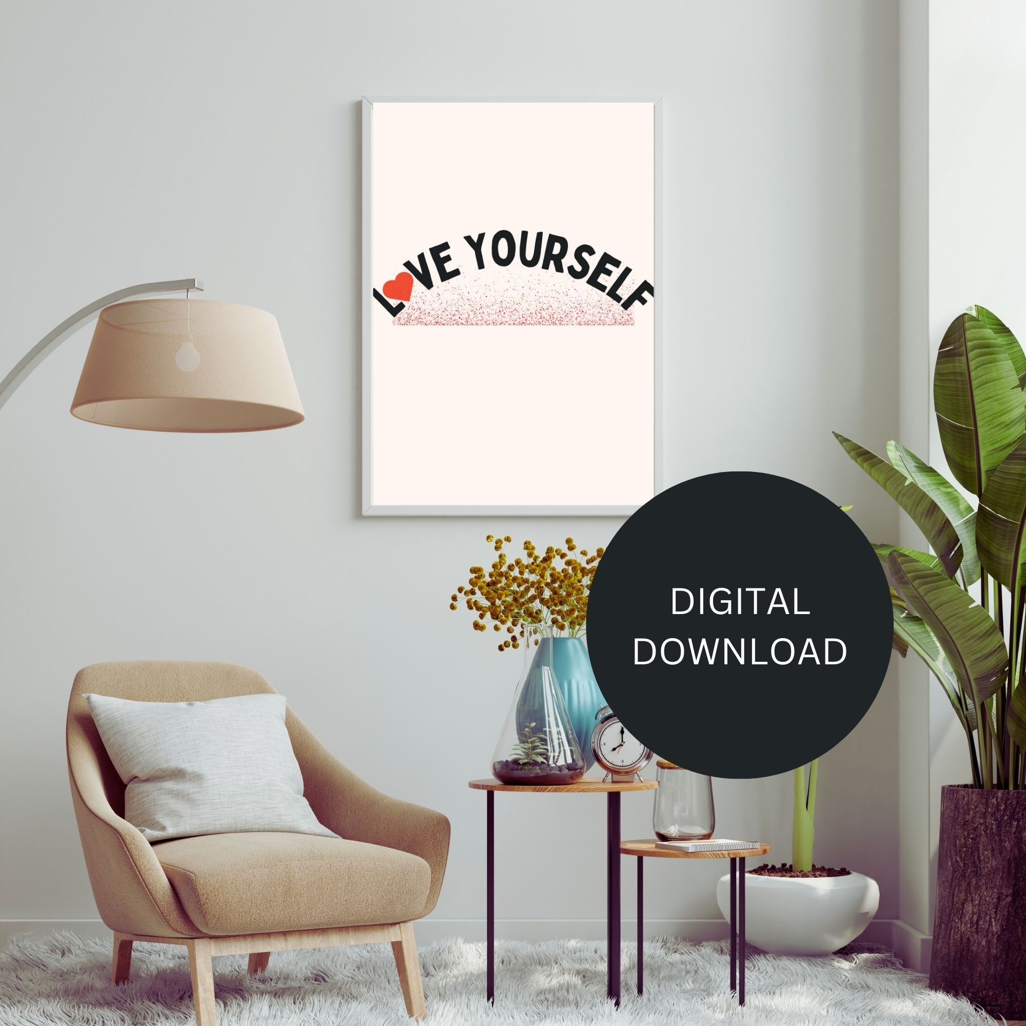 Self Affirmation Wall Printable Self Love Sign Printable Love Yourself ...