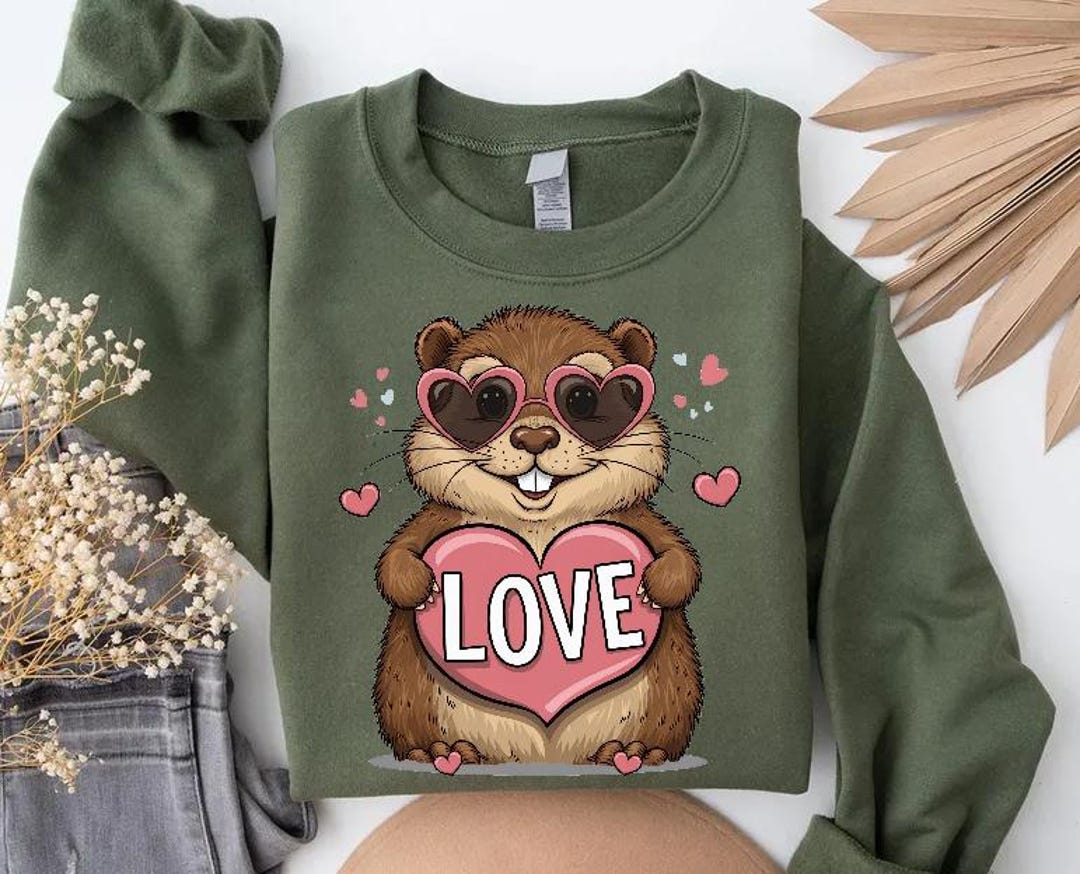 Groundhog Love PNG, Cute Valentine Groundhog Design, Funny Holiday ...