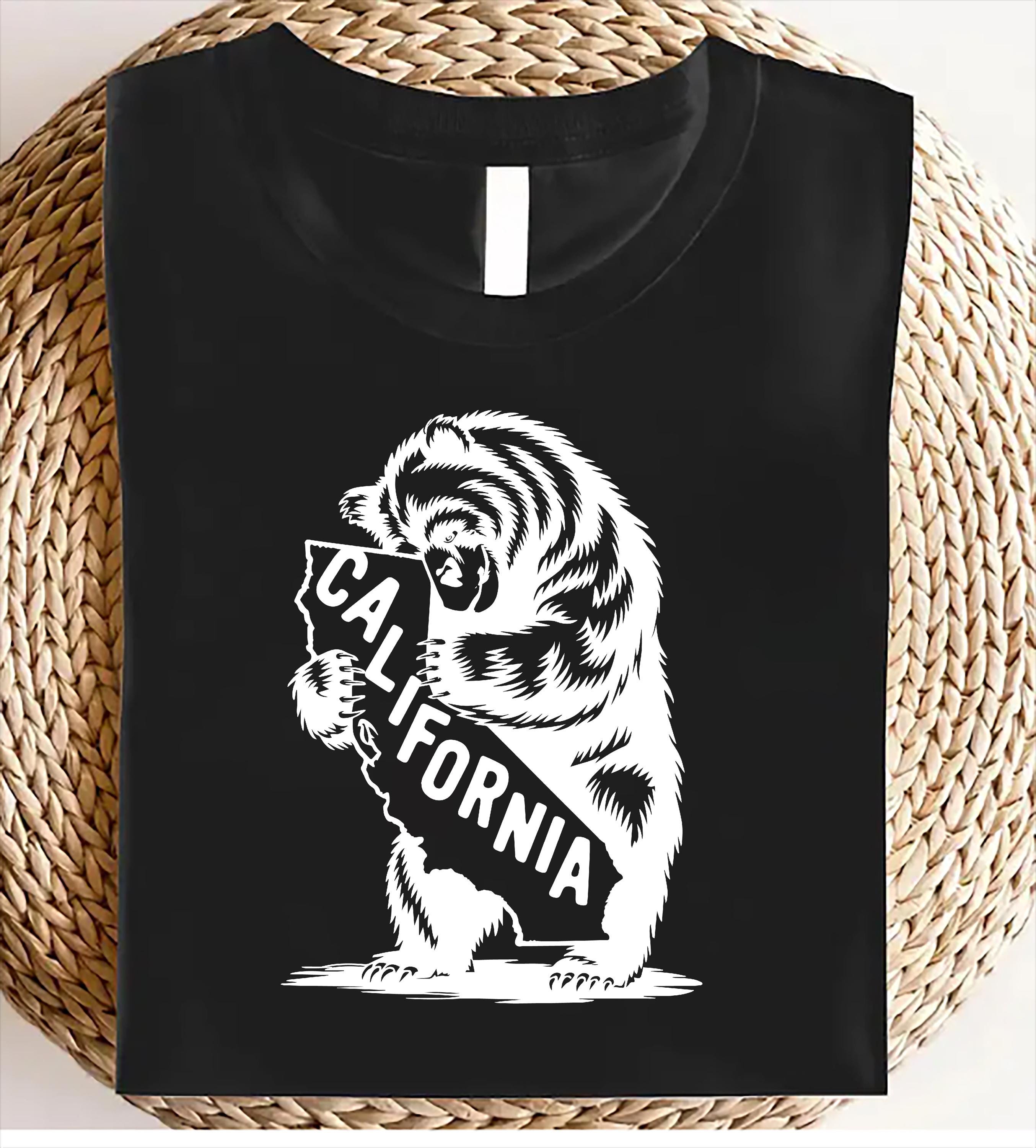 California Bear SVG PNG, Bear Hugging California Map Clipart ...