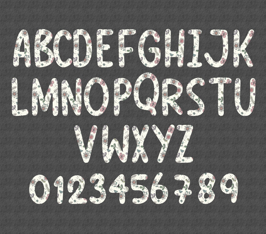 Floral Alphabet Clipart, Letters, Wedding Clipart, Floral Monogram ...