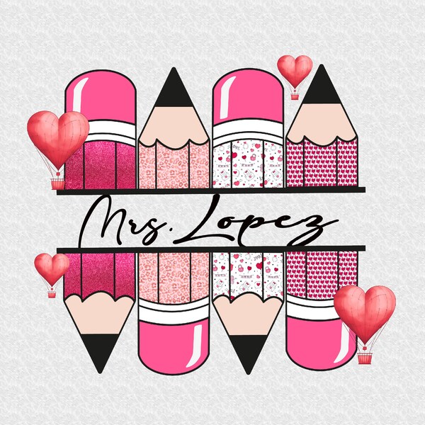 Valentine Teacher Svg - Etsy