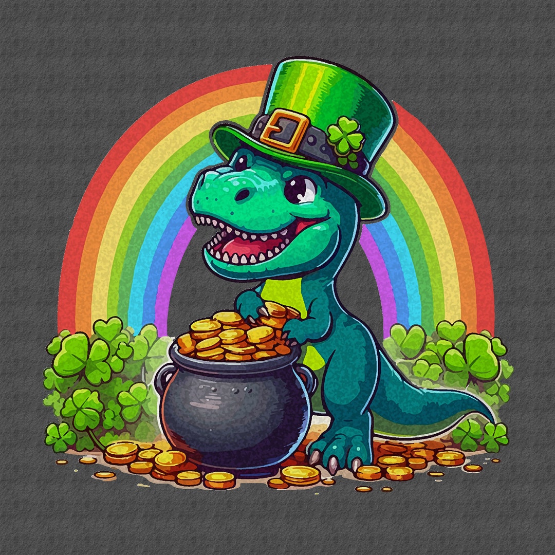 T-rex St Patrick's Day PNG, St. Patrex PNG, Funny St Patricks Day Png ...