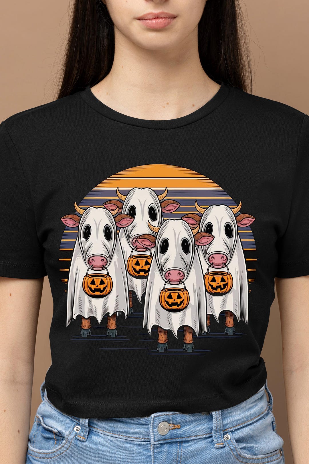Halloween Cows PNG, Spooky Png Ghost Cows Png, Funny Cow Png, Funny ...