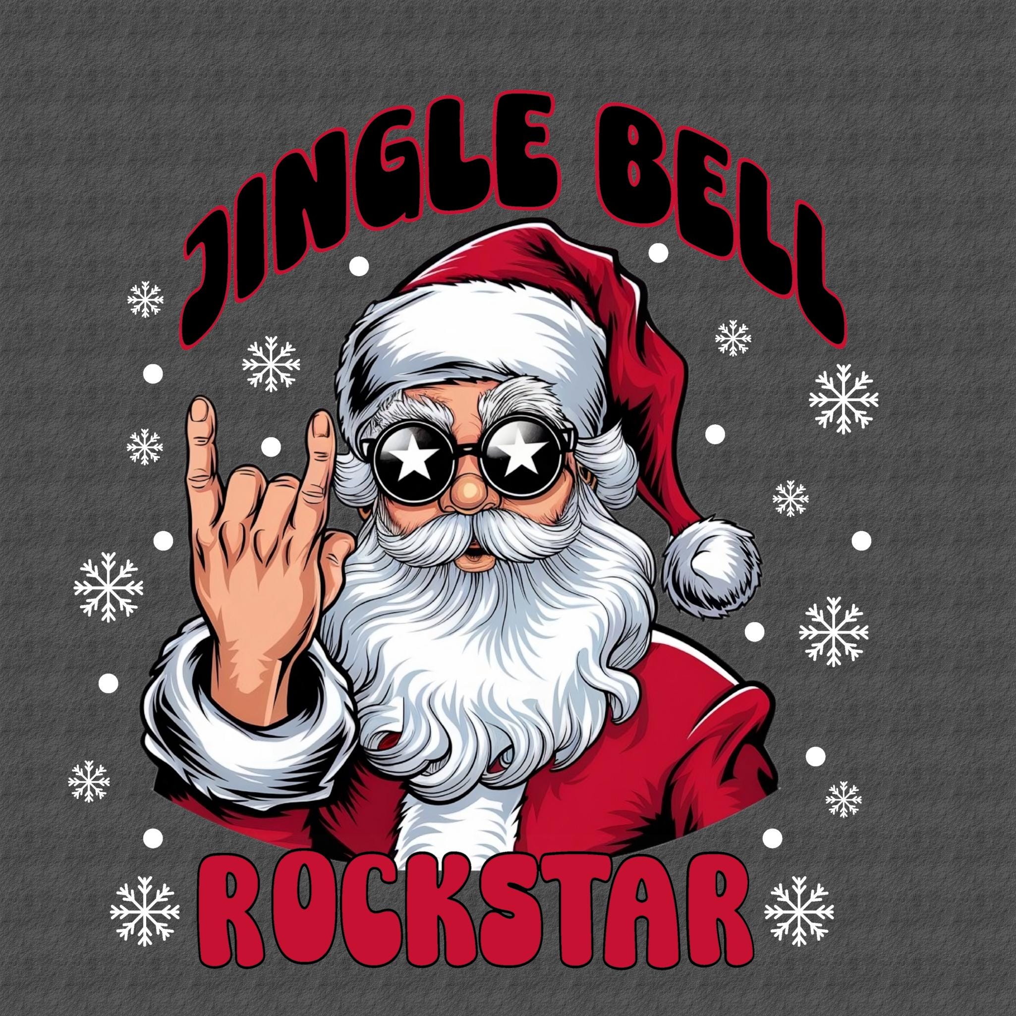 Rock N Roll Santa PNG: Jingle Bell Rockstar, Christmas Shirt Design ...