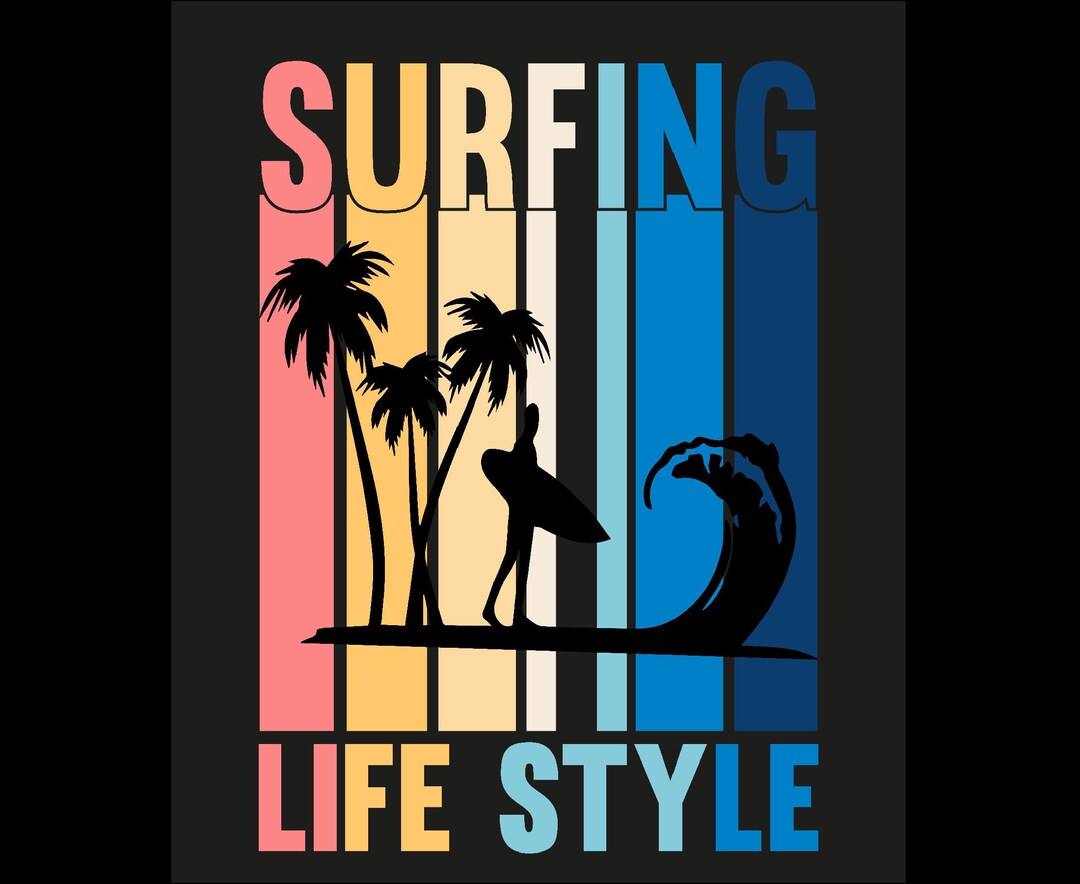 Surfing Beach Summer Svg, Surfer Clipart, Surf Board SVG, Surfing ...