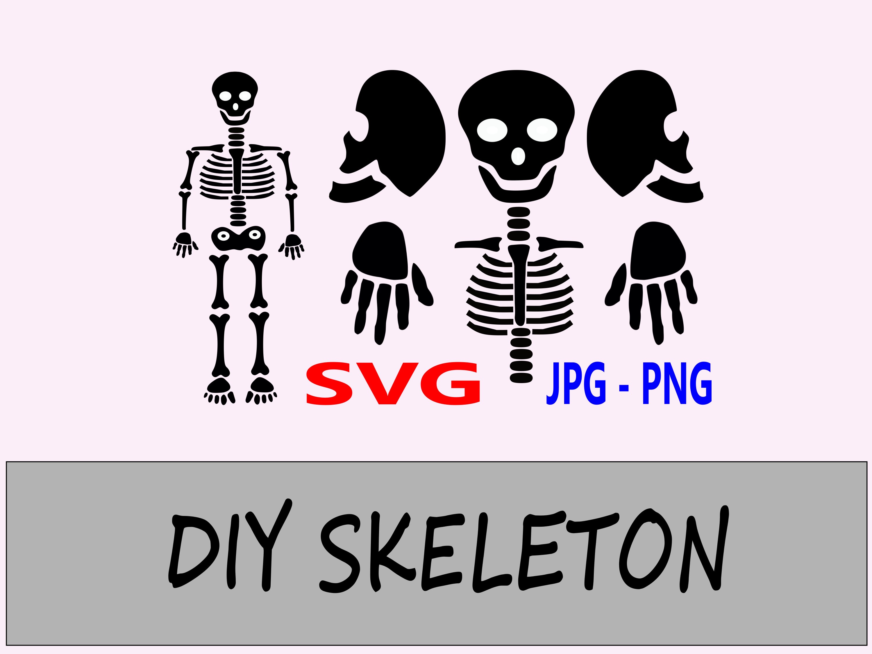 DIY Skeleton - Multiple SVG Files/bones Bundle. Create Your Very Own ...
