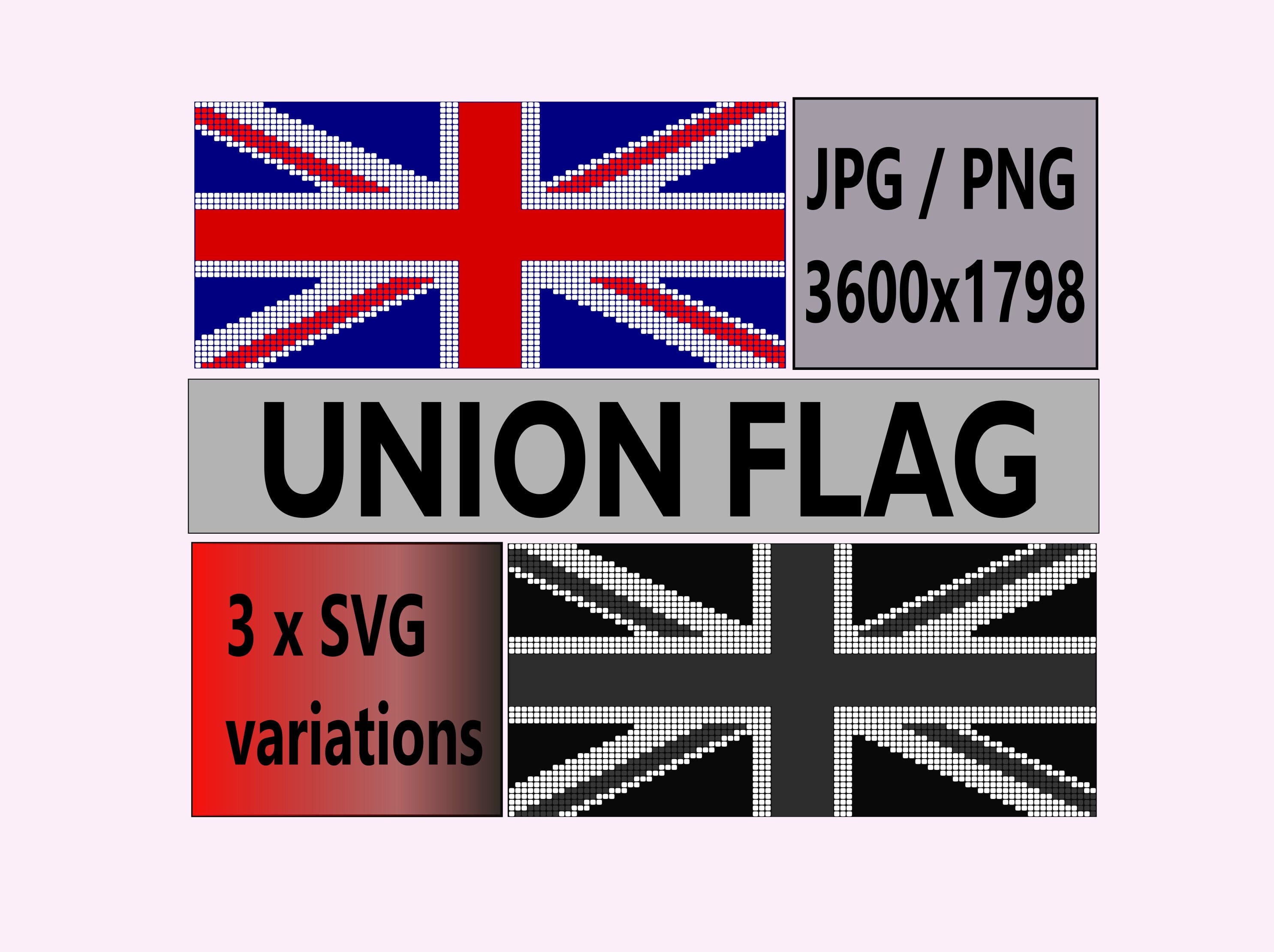 Union Flag / Jack - Digital Download - SVG - Contains 1,875 Objects ...