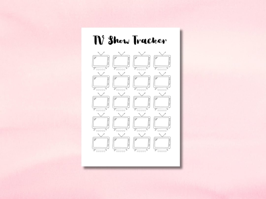 Tv Show Tracker Printable Journal Page Tv Show Log Tv Tracker Printable ...