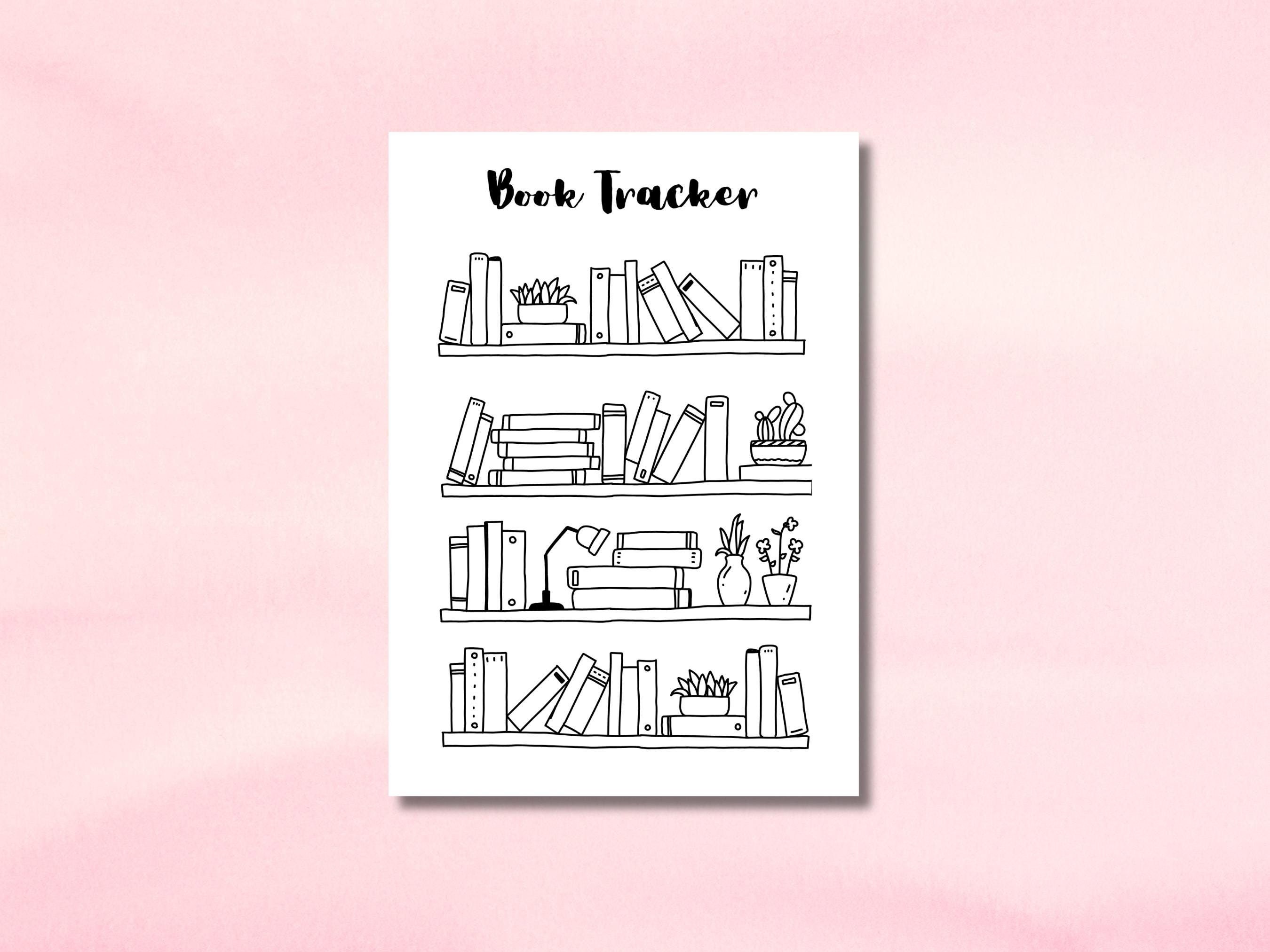 Bookshelf Reading Tracker Printable Journal Page Book Log Reading ...