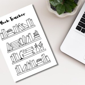 Bookshelf Reading Tracker Printable Journal Page Book Log Reading ...