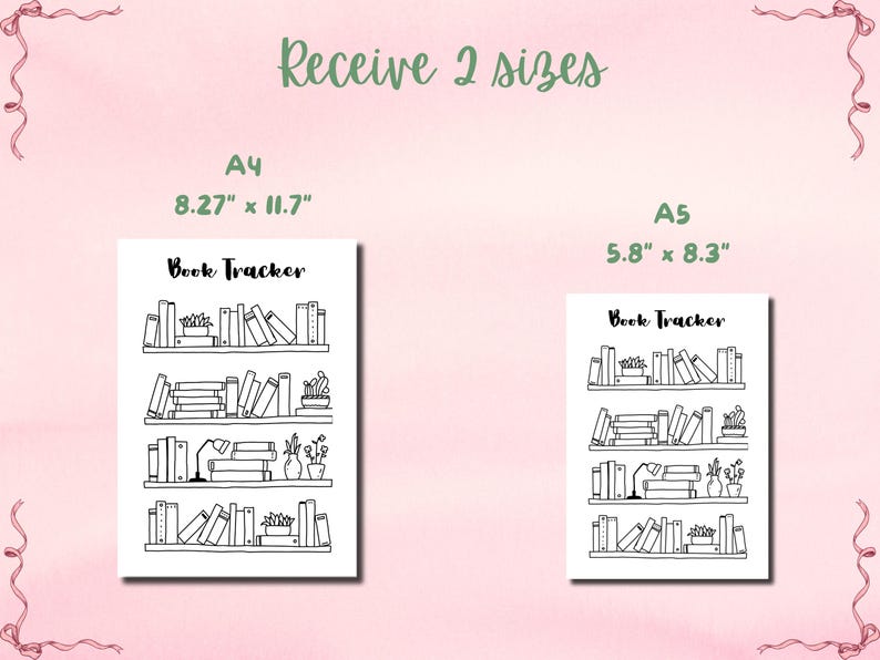 Bookshelf Reading Tracker Printable Journal Page Book Log Reading ...