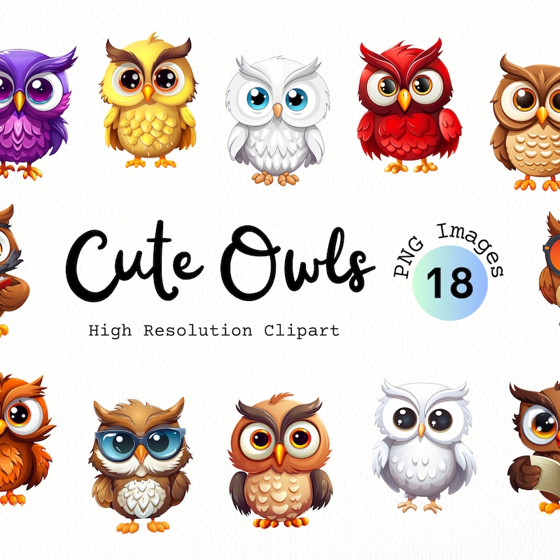 Owl Clip Art - Etsy