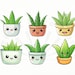 Cute Aloe Vera Clipart Bundle - PNG Format With Transparent Background ...