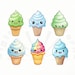Cute Ice Cream Clipart Bundle PNG Format With Transparent Background ...