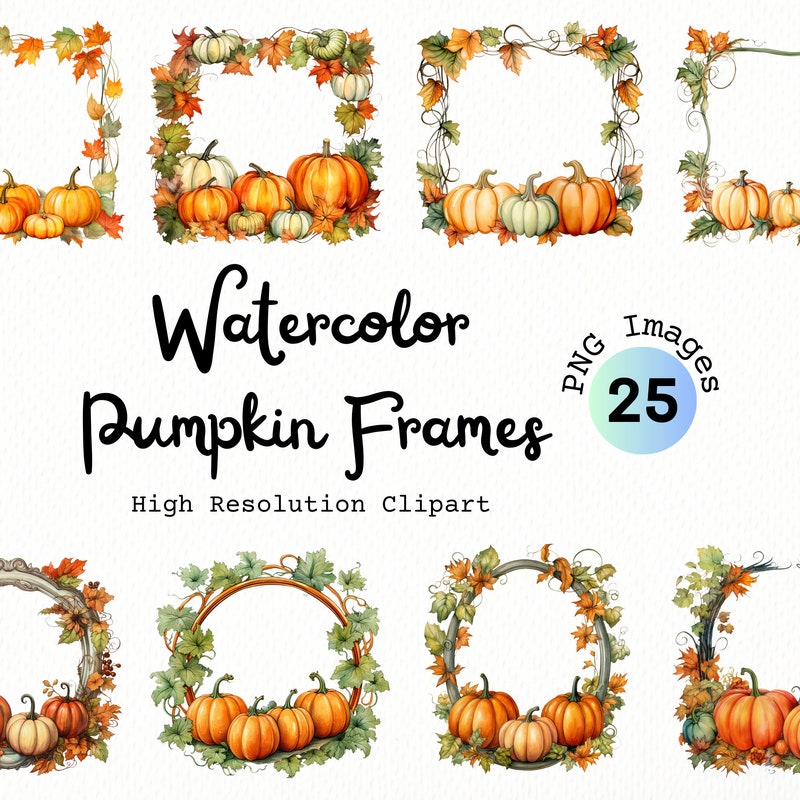 Halloween Clip Art Frames - Etsy