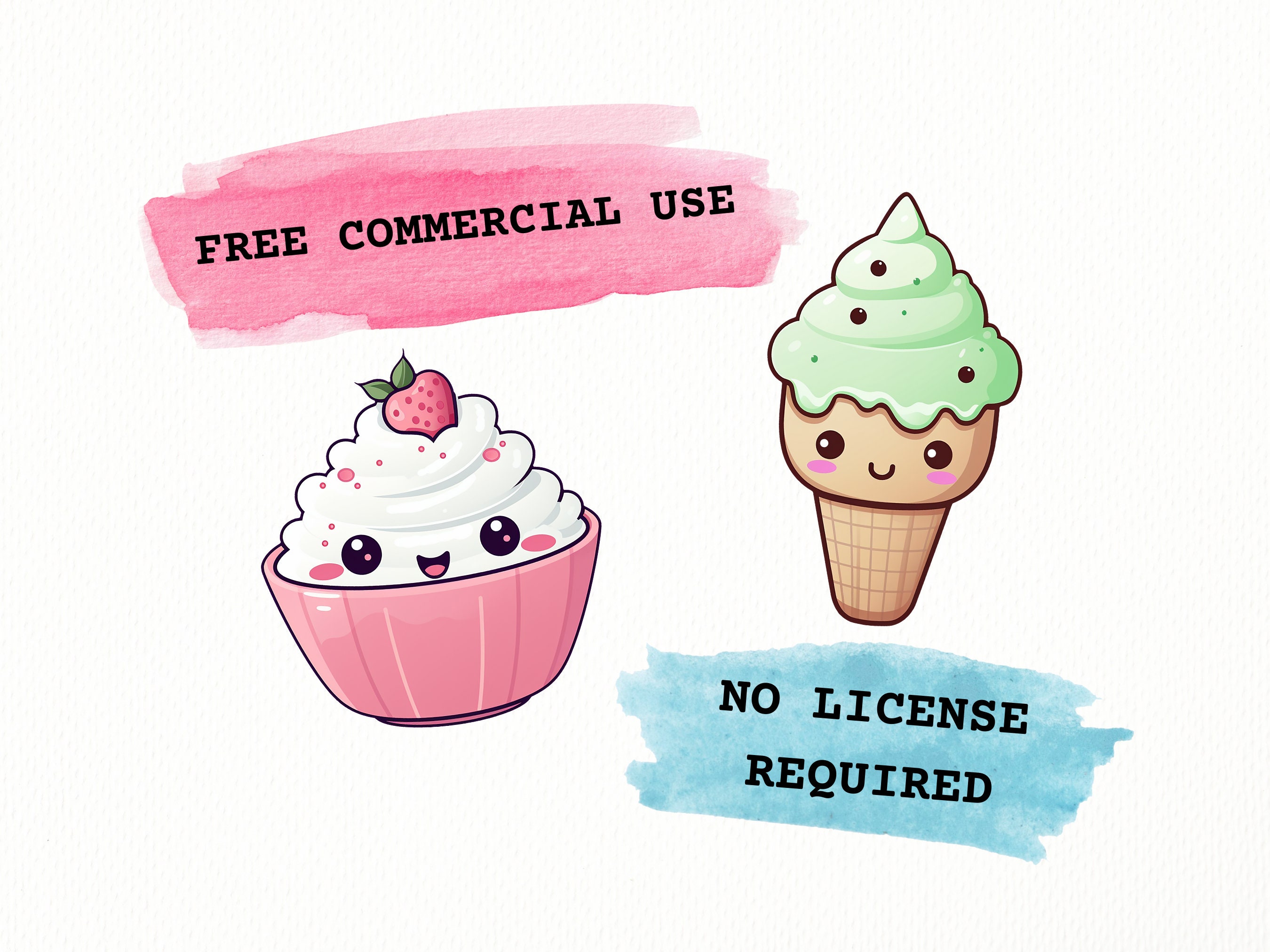 Cute Ice Cream Clipart Bundle PNG Format With Transparent Background ...