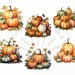 Watercolor Pumpkins Clipart Autumn Watercolor PNG Images Fall Clipart ...