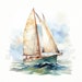 Watercolor Sailboats Clipart | 12 PNG Images | Nautical Ocean Sailboats ...
