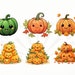 Cute Pumpkins Clipart Bundle - High Resolution PNG Cartoon Pumpkins ...