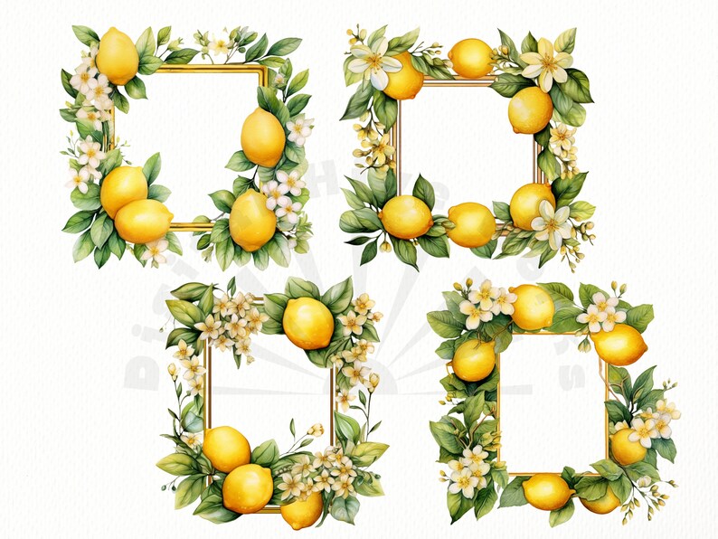 Watercolor Lemons Clipart | 32 PNG Images With Transparent Background ...