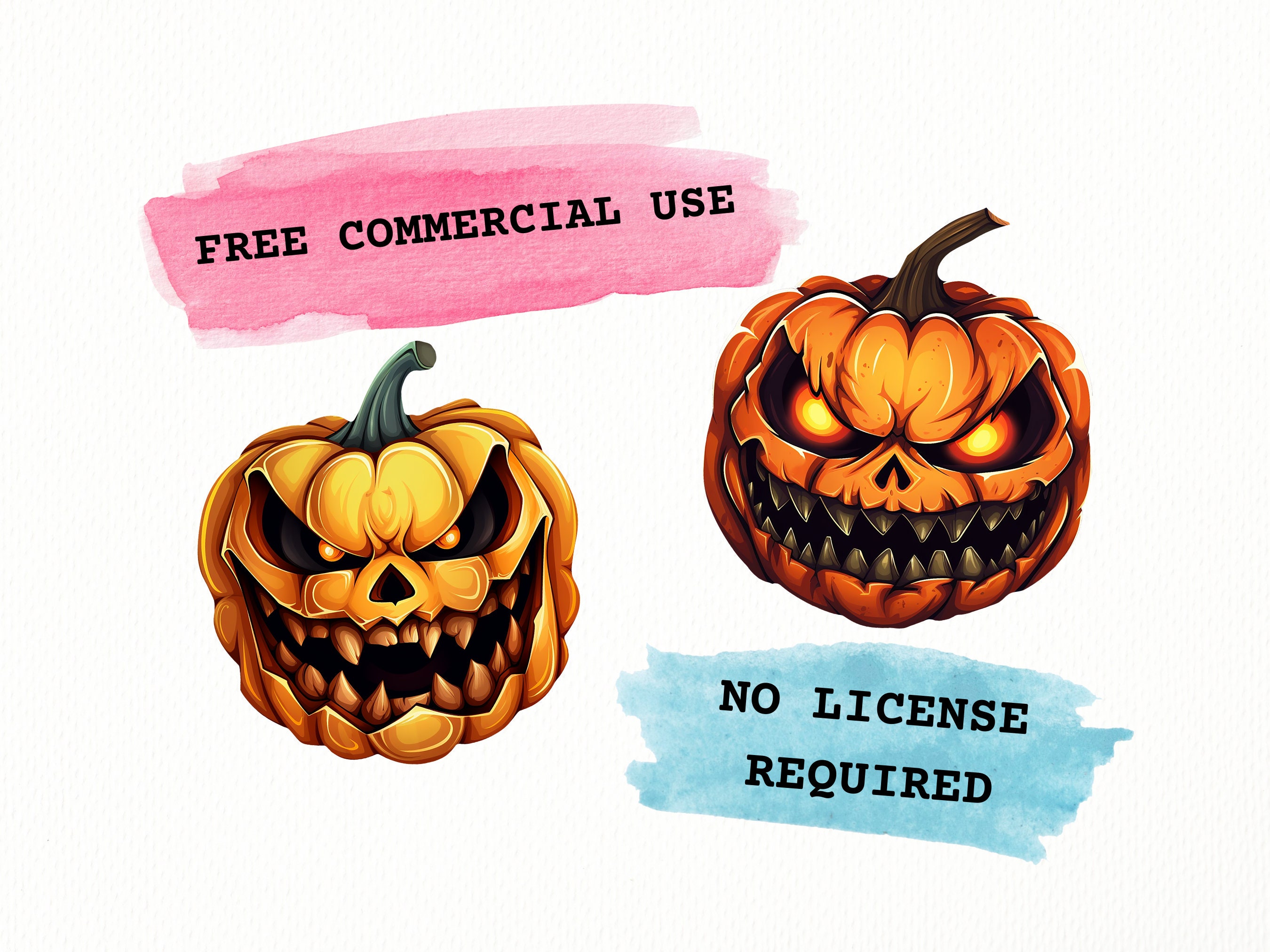 Spooky Jack O Lanterns Clipart Bundle - PNG Format With Transparent ...