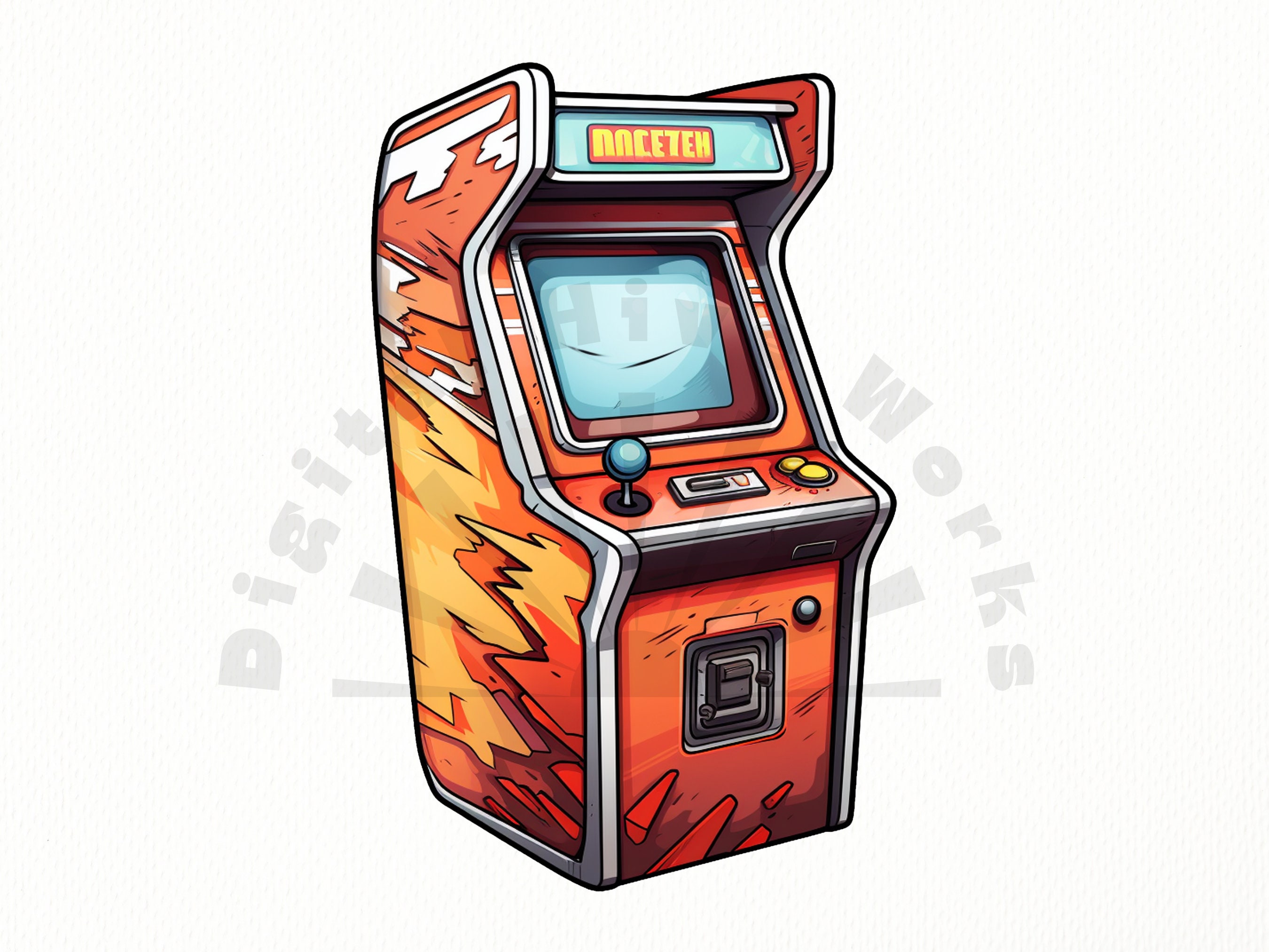 Arcade Games Clipart 12 PNG Images for Retro Gaming Fans - Etsy Australia