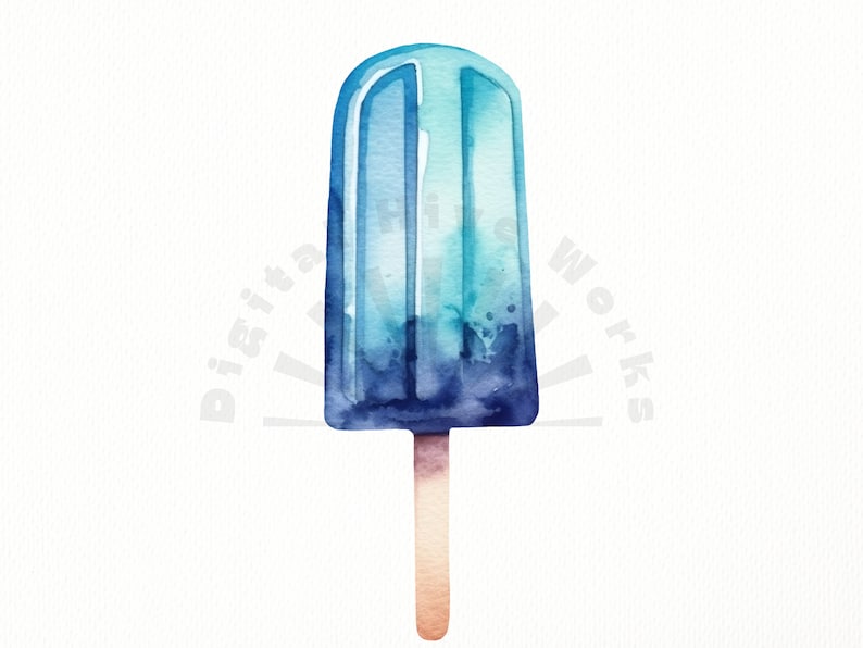Popsicles Clipart | Watercolor Clip Art PNG | Ice Cream Clipart ...