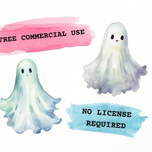 Watercolor Ghosts Clipart Bundle - PNG Format With Transparent ...