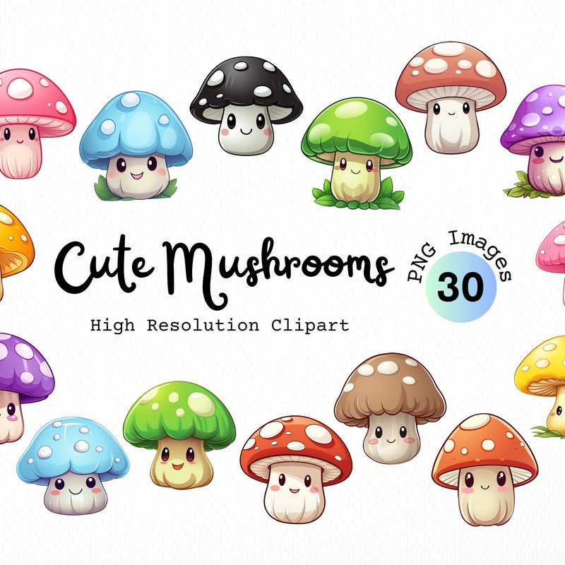 Cartoon Mushroom Stickers - Etsy